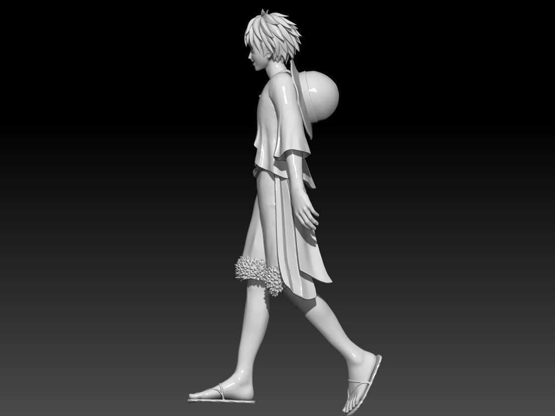 Luffy walking 3D model 3D printable | CGTrader