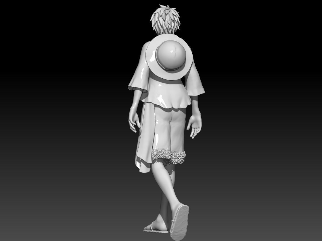 Luffy walking 3D model 3D printable | CGTrader