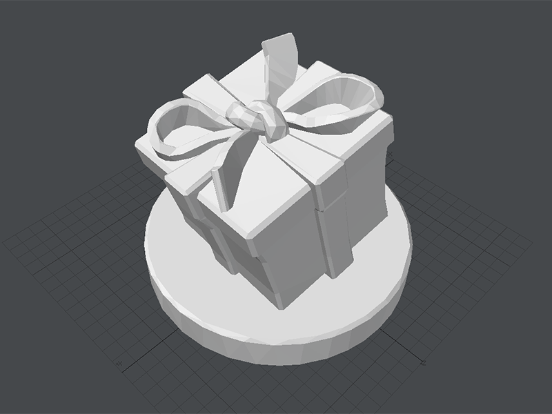 Present gift box on wooden table free 3D model 3D printable | CGTrader