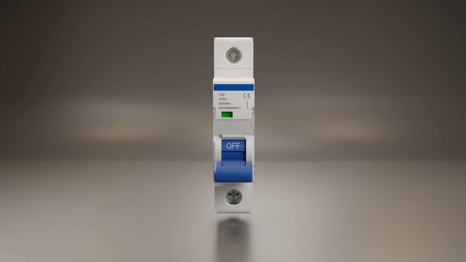 Electrical part 1pole Miniature Circuit Breaker 3D model | CGTrader