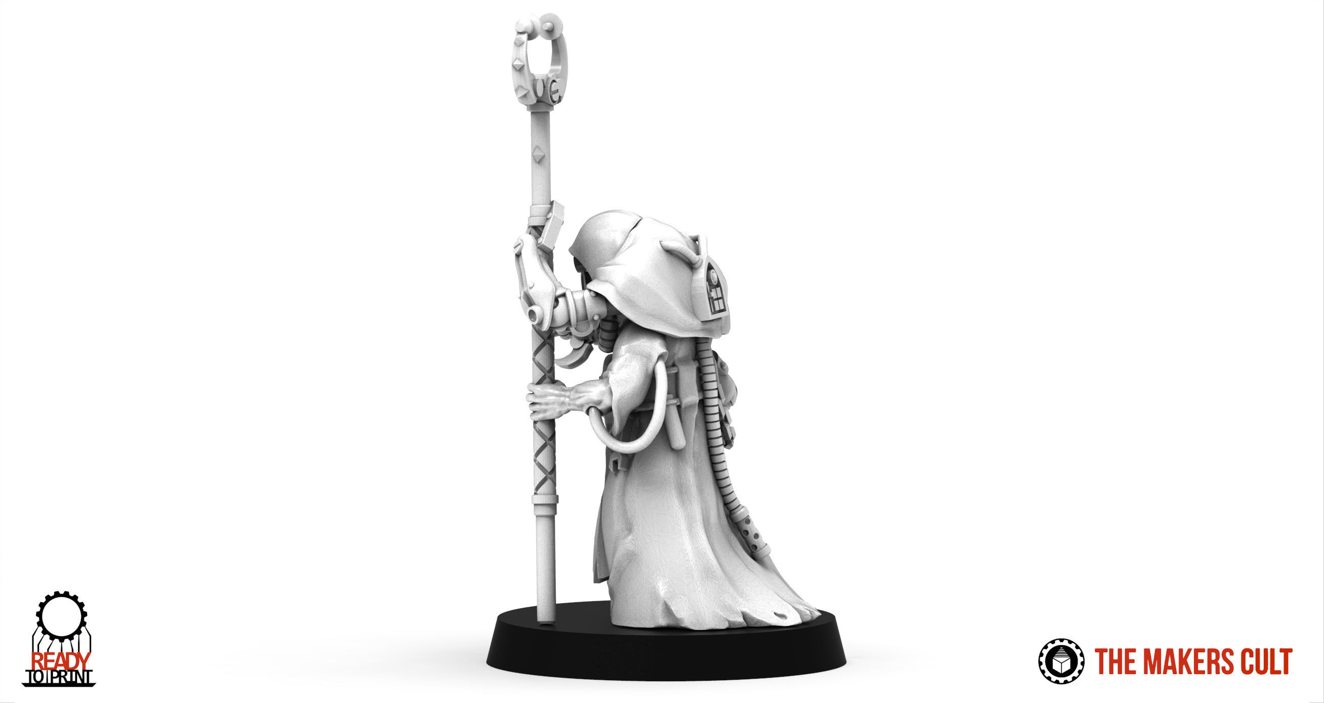 Dark Techno - Wandering Reclaimator Priest 3D model 3D printable | CGTrader