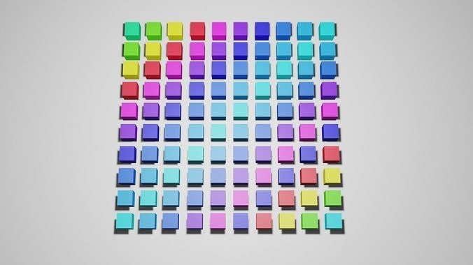 CUBES WITH COLOR free VR / AR / low-poly 3D model | CGTrader