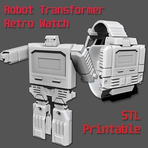 Vintage Robot Watch transformer printable 3D model 3D printable | CGTrader