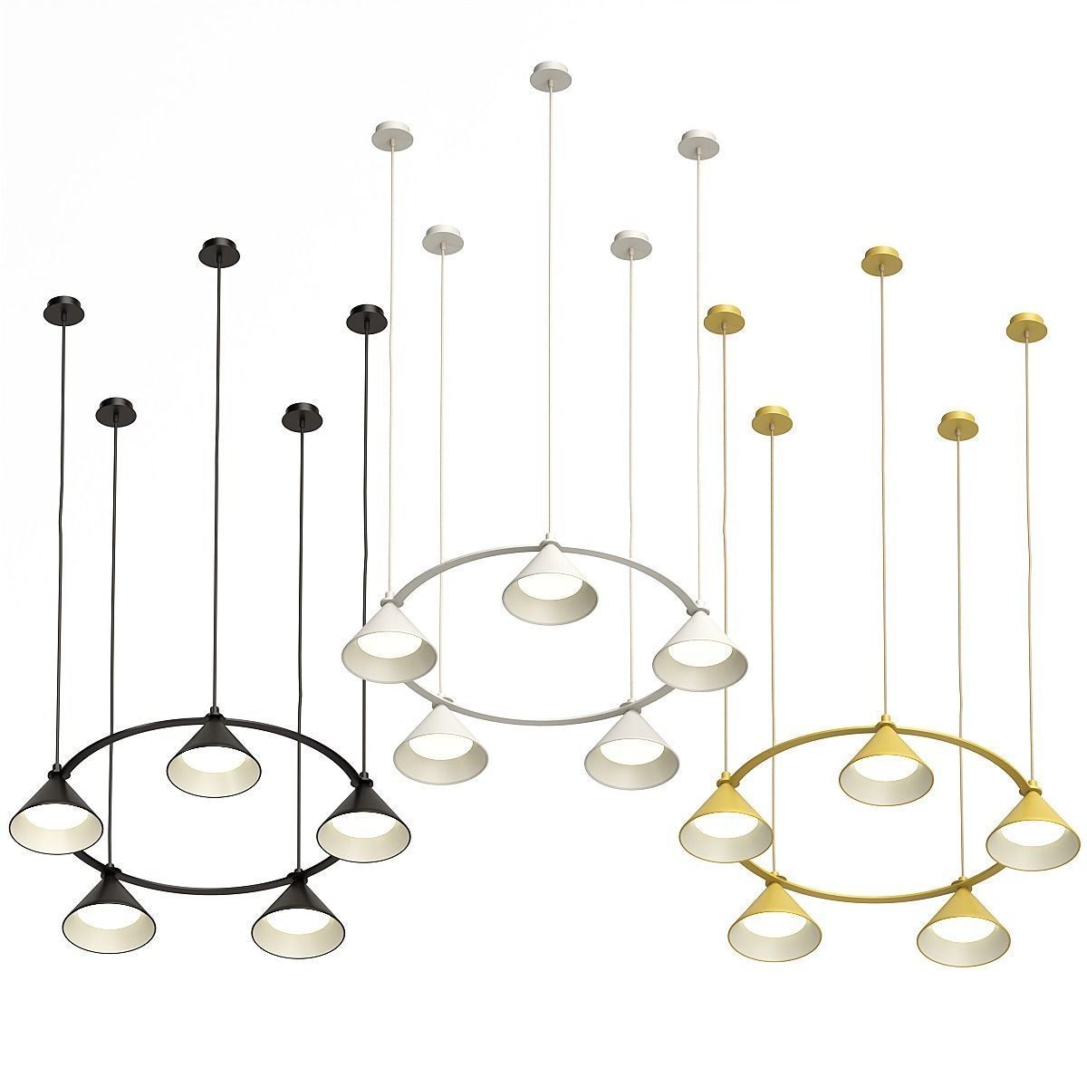 Zero Lumo Circle Pendant Light - neutral colors 3D model | CGTrader