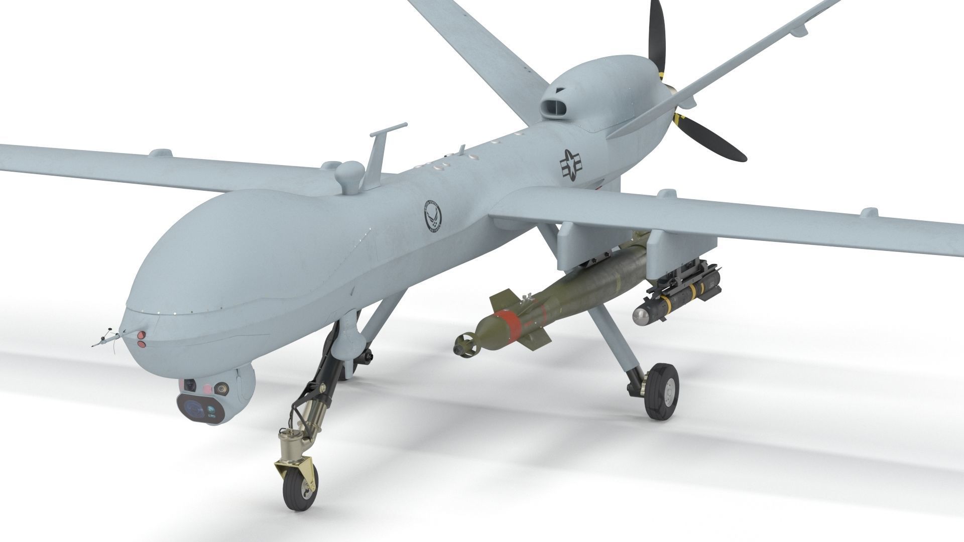 General Atomics UAV MQ-9 Reaper Military Aircraft Drone 3D model | CGTrader