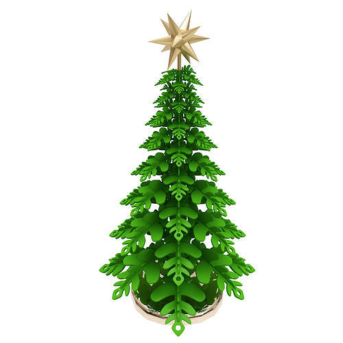 Printable christmas tree 3D model 3D printable | CGTrader
