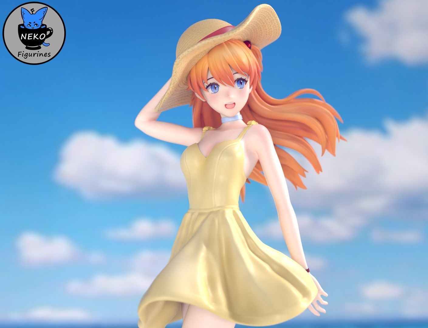 Asuka and Rei Summer Dress - Eva Anime Figurine for 3D printing 3D ...