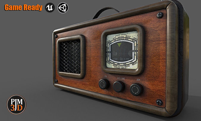 3D model Radio Retro Version 1 VR / AR / low-poly | CGTrader