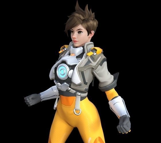 Tracer girl videogame 3D model 3D printable | CGTrader