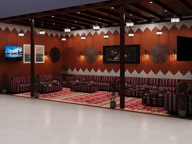 Najdi style council 3D model | CGTrader