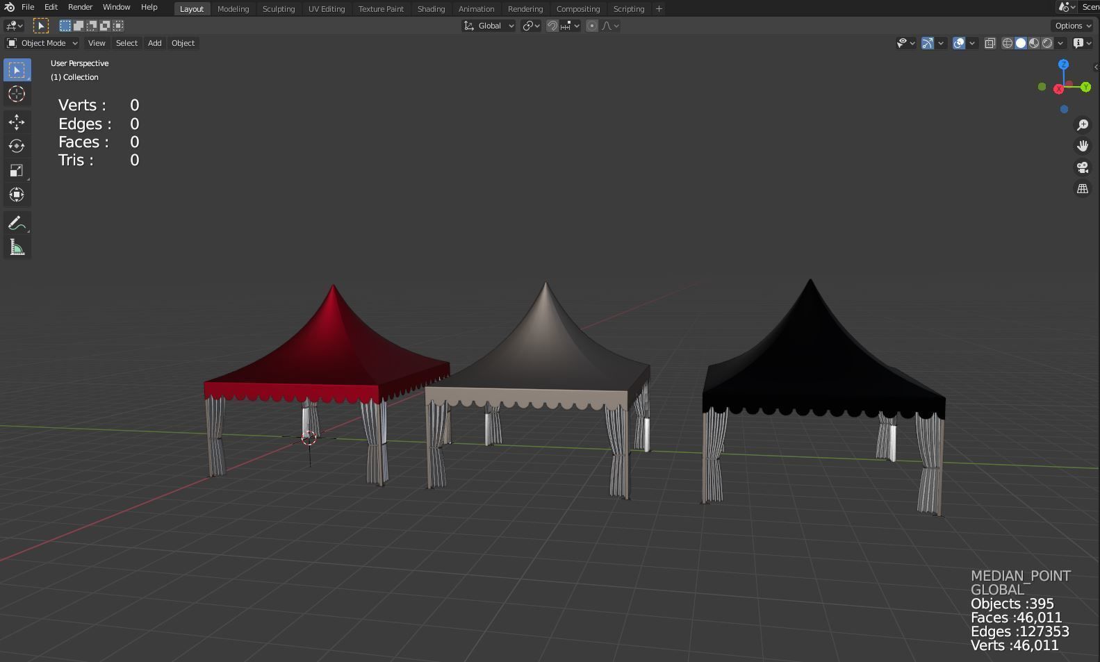 tent event 3D model | CGTrader