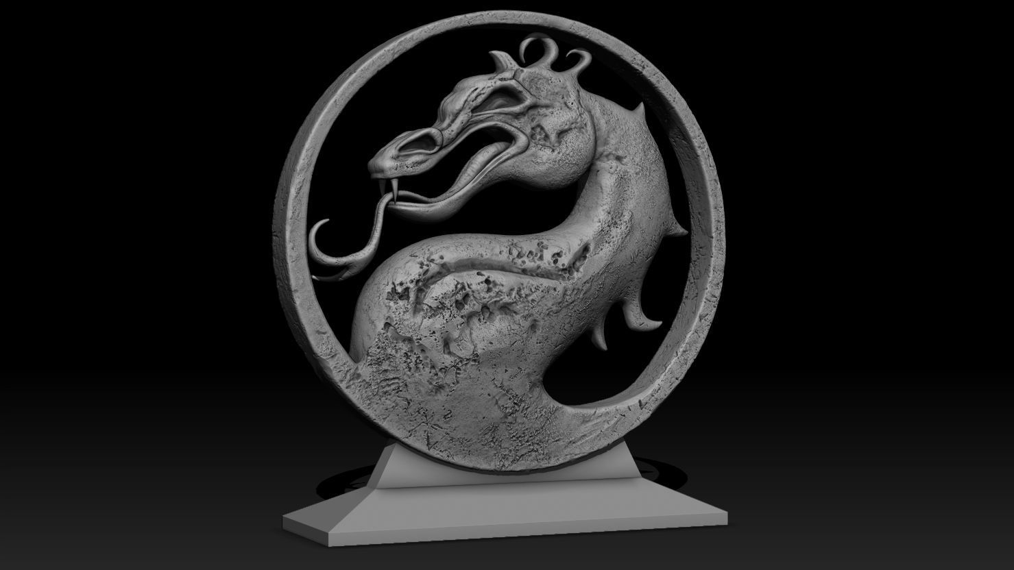 3D PRINTABLE MORTAL KOMBAT 1995 POSTER AND MK1 2023 DRAGON LOGO 3D ...