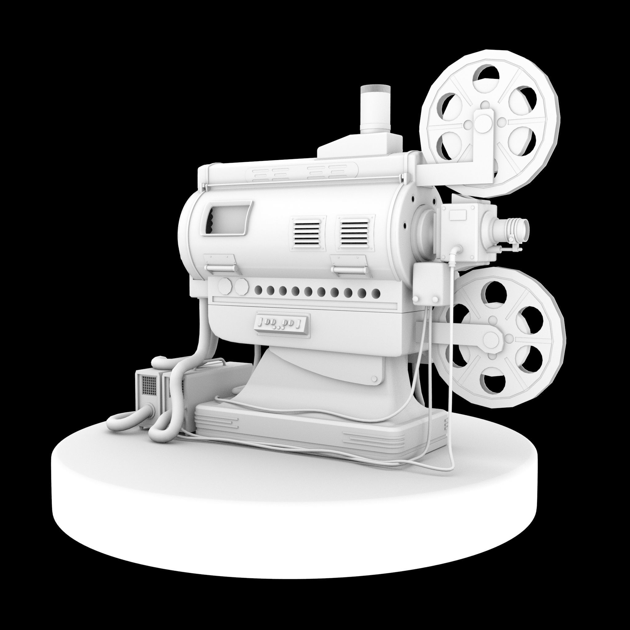 3D model Old Film Reel Projector Gaming Asset VR / AR / low-poly | CGTrader