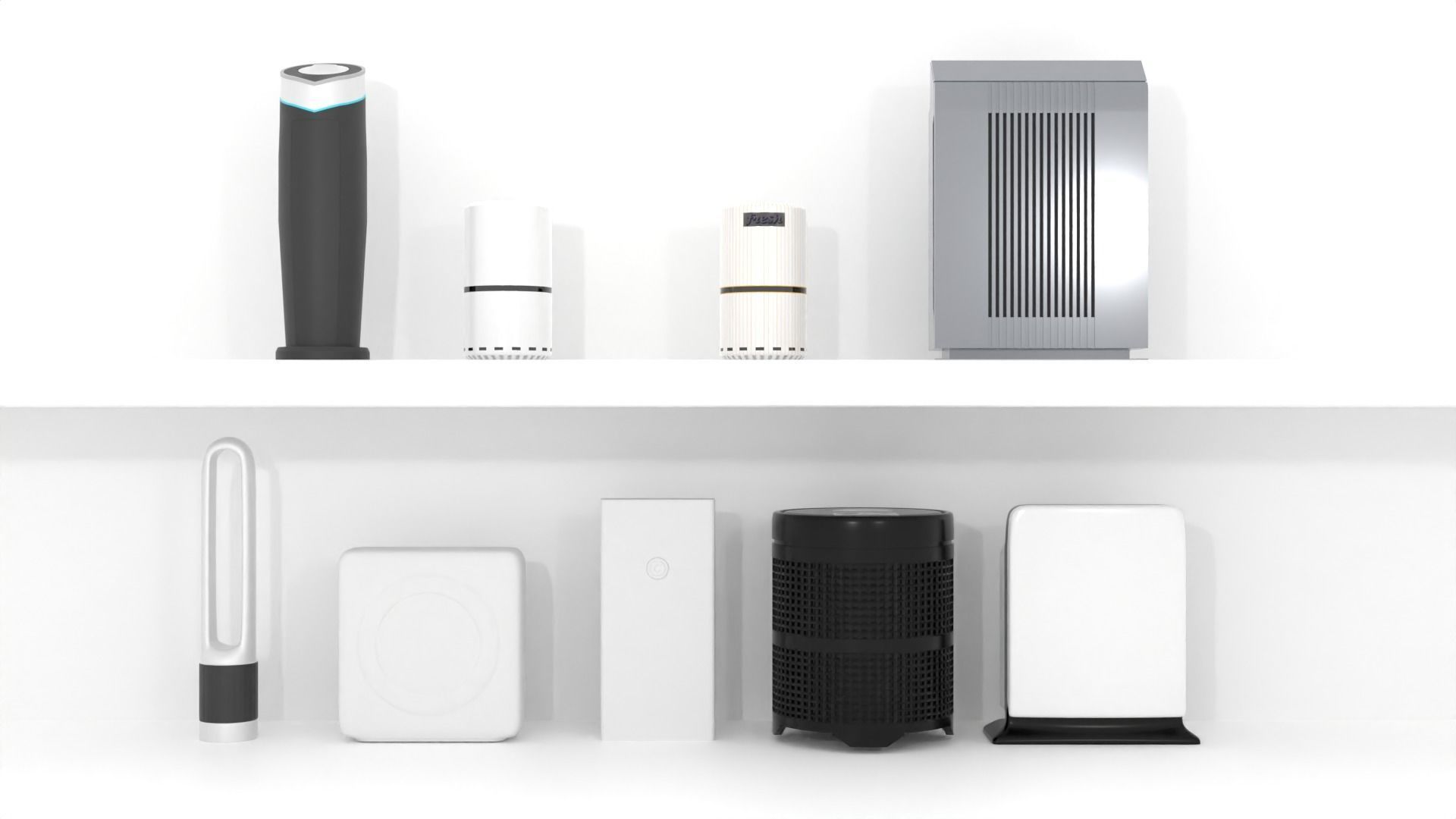 air purifiers examples 3D model | CGTrader