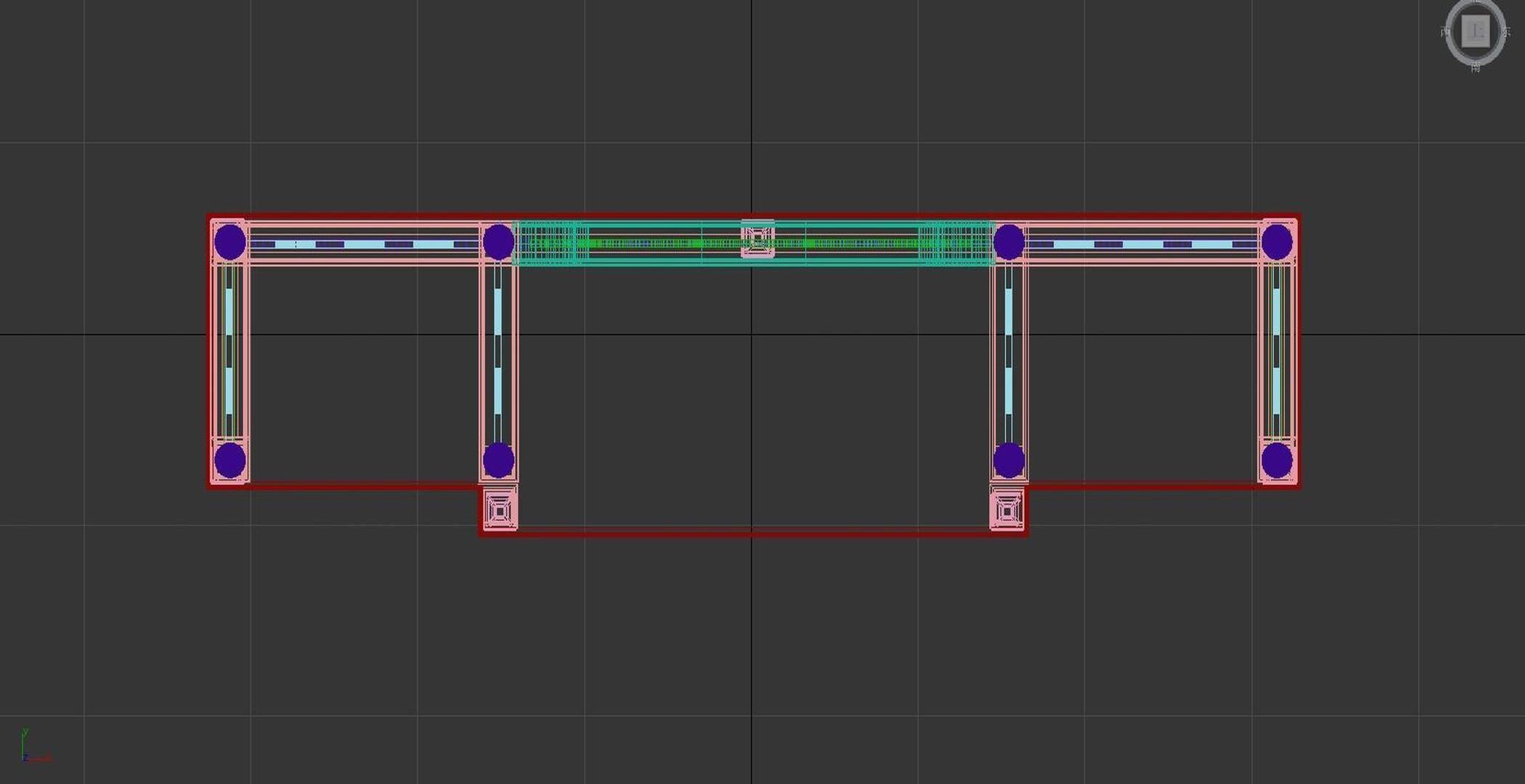 monomer Cabinets American shelf decoration 3D model | CGTrader