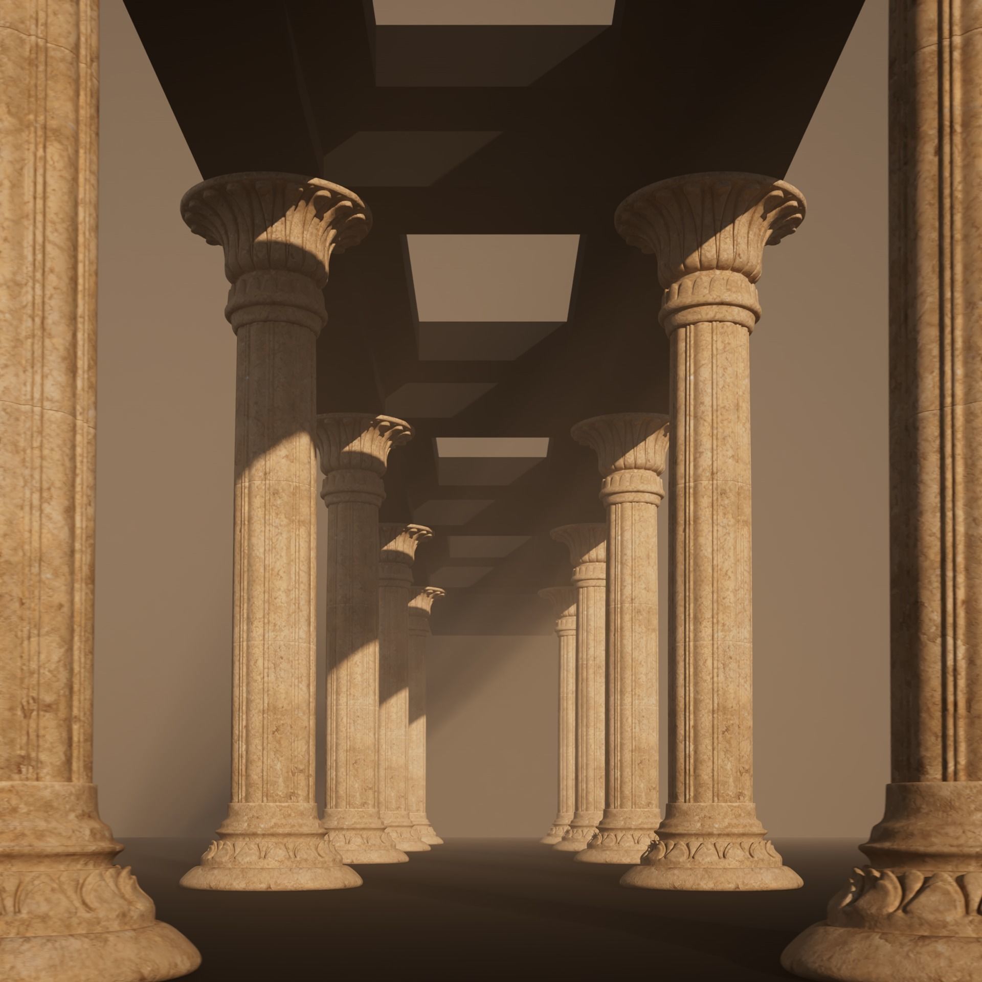 Fantasy egyptian column 3D model | CGTrader