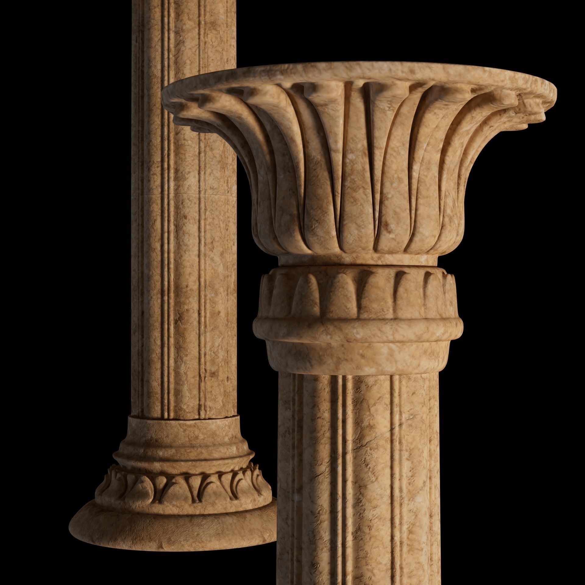 Fantasy egyptian column 3D model | CGTrader
