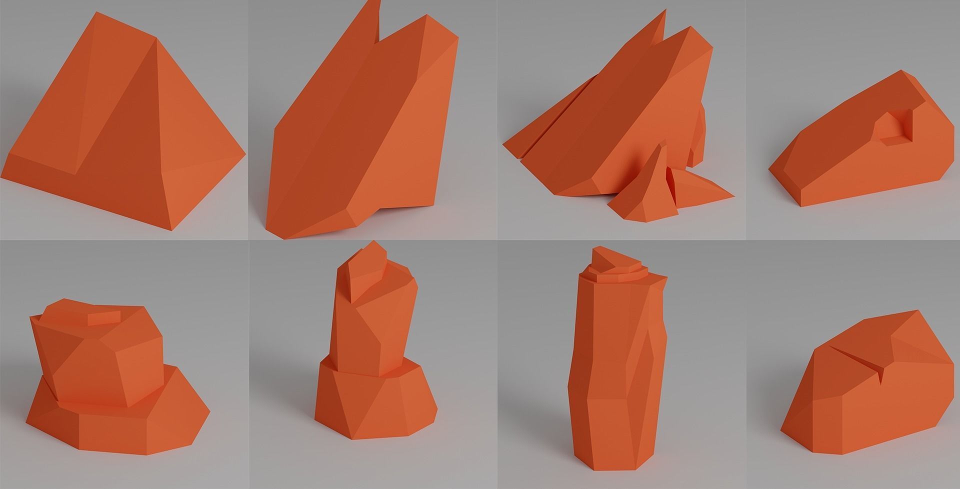 3D model Desert Nature Low Poly Pack VR / AR / low-poly | CGTrader