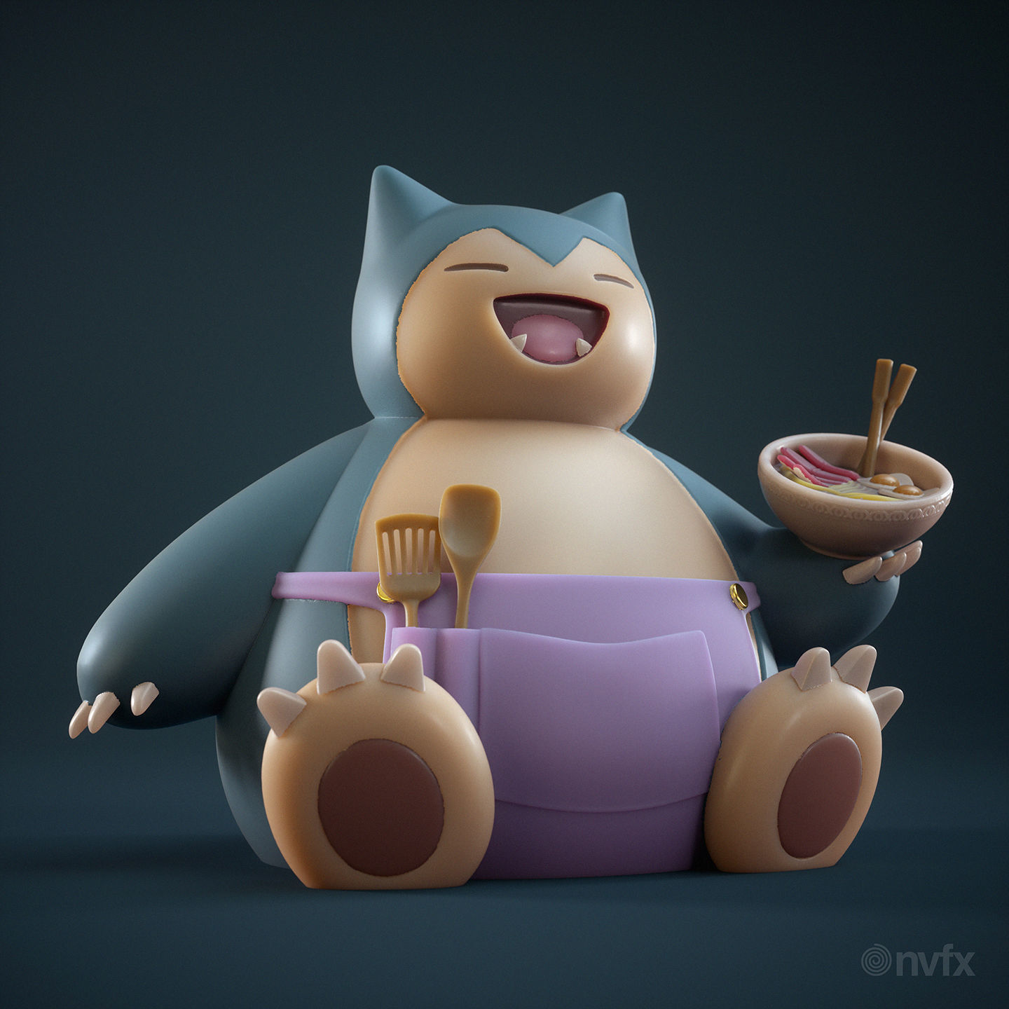 Snorlax Pokemon Chef 3D model 3D printable | CGTrader