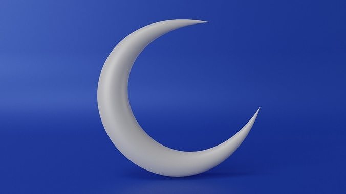 3D model Crescent Moon VR / AR / low-poly | CGTrader