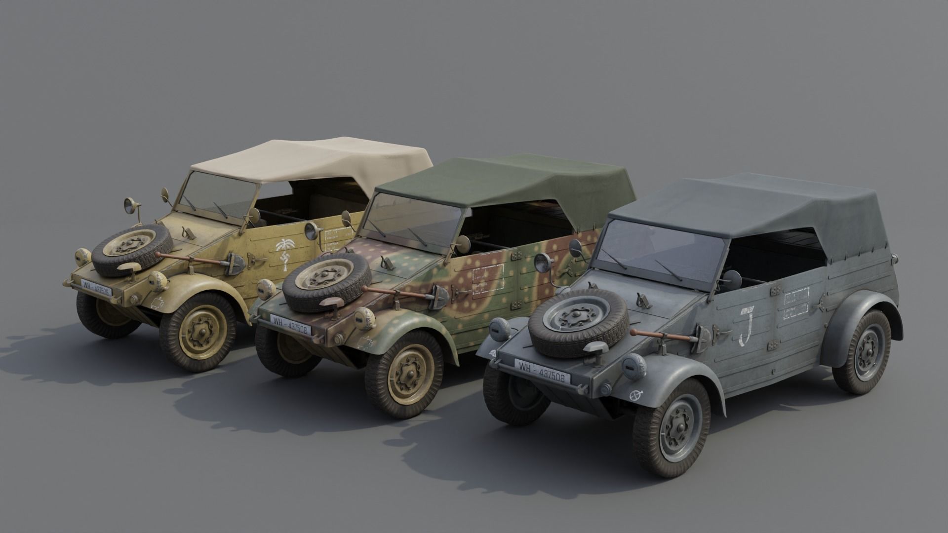 3D model VW type 82 Kubelwagen VR / AR / low-poly | CGTrader