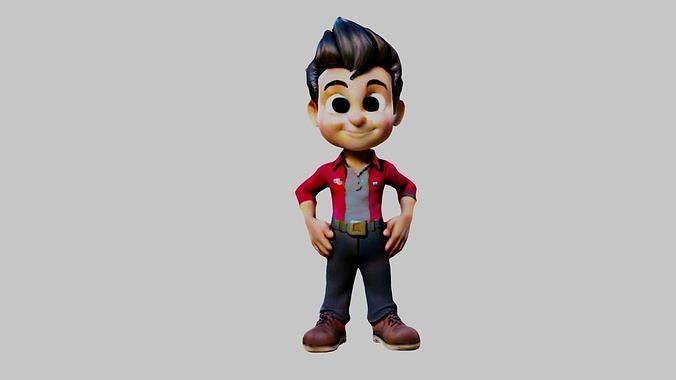 3D model Cartoon Boy - Badboy VR / AR / low-poly | CGTrader