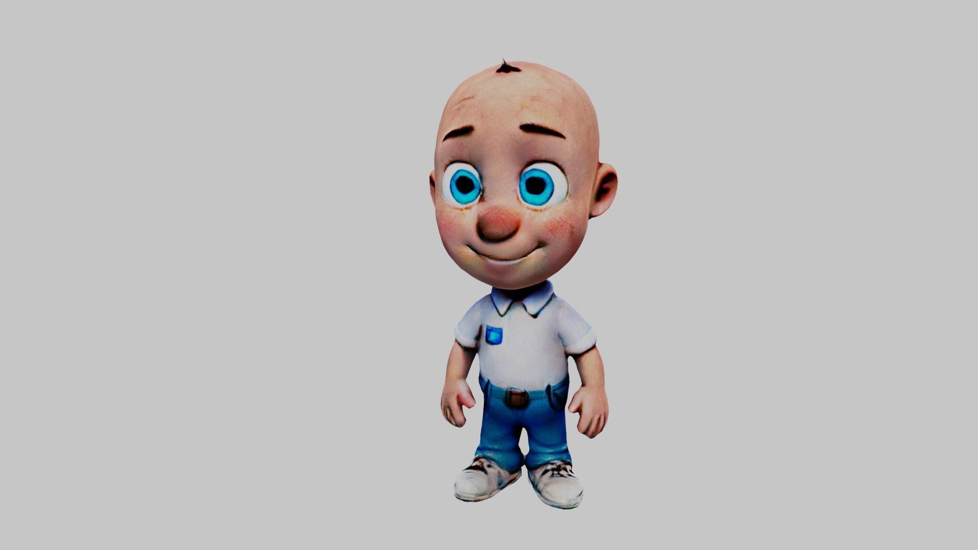 3D model Bald Boy - Cartoon Child VR / AR / low-poly | CGTrader