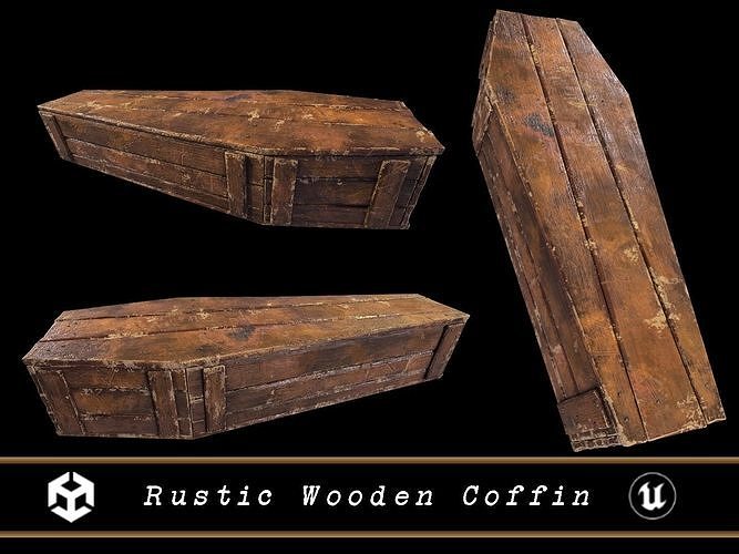 3D model Rustic Wooden Coffin VR / AR / low-poly | CGTrader