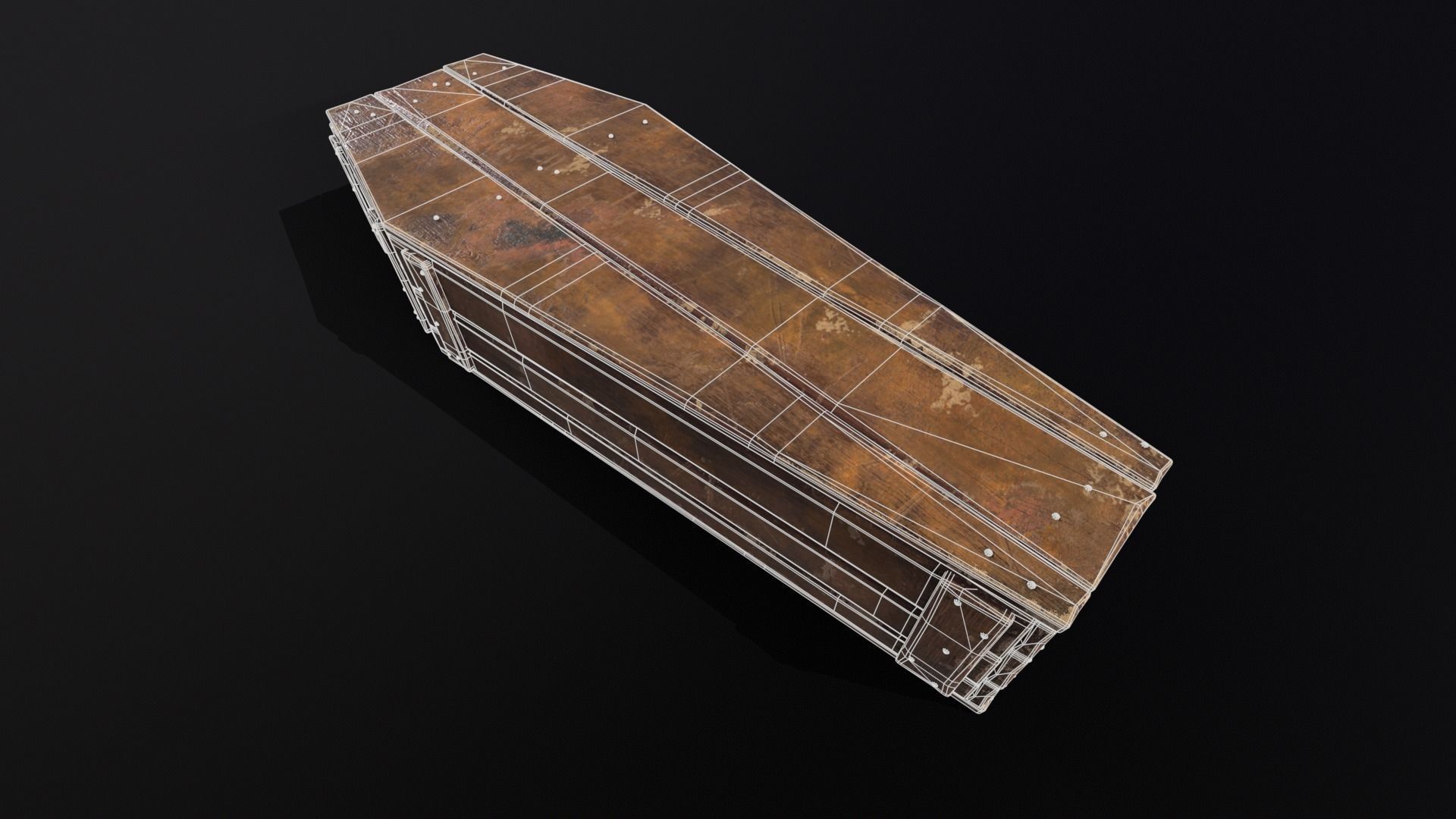 3D model Rustic Wooden Coffin VR / AR / low-poly | CGTrader