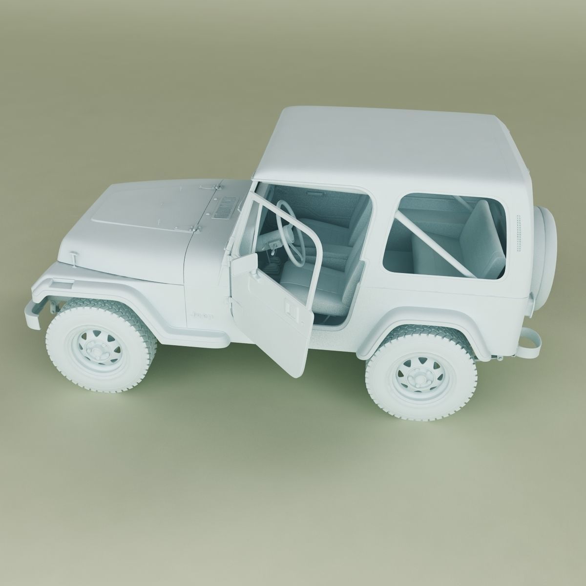 Jeep YJ Wrangler 3D model | CGTrader
