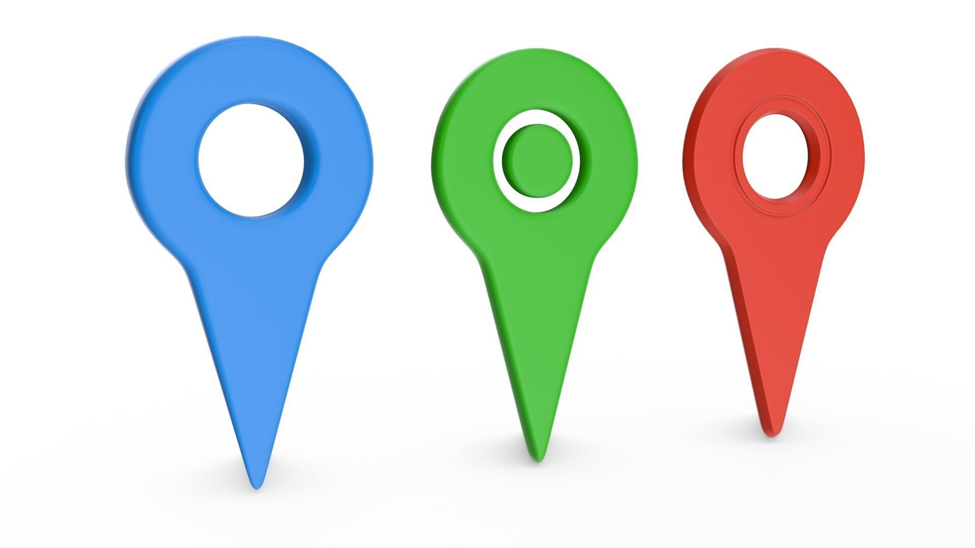 3D model Navigation Pin Set VR / AR / low-poly | CGTrader