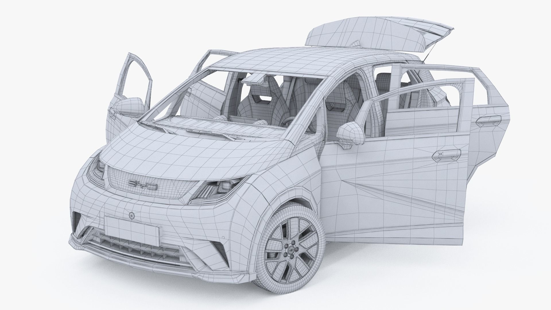 3D model BYD Dolphin EV 2023 With interior VR / AR / low-poly | CGTrader