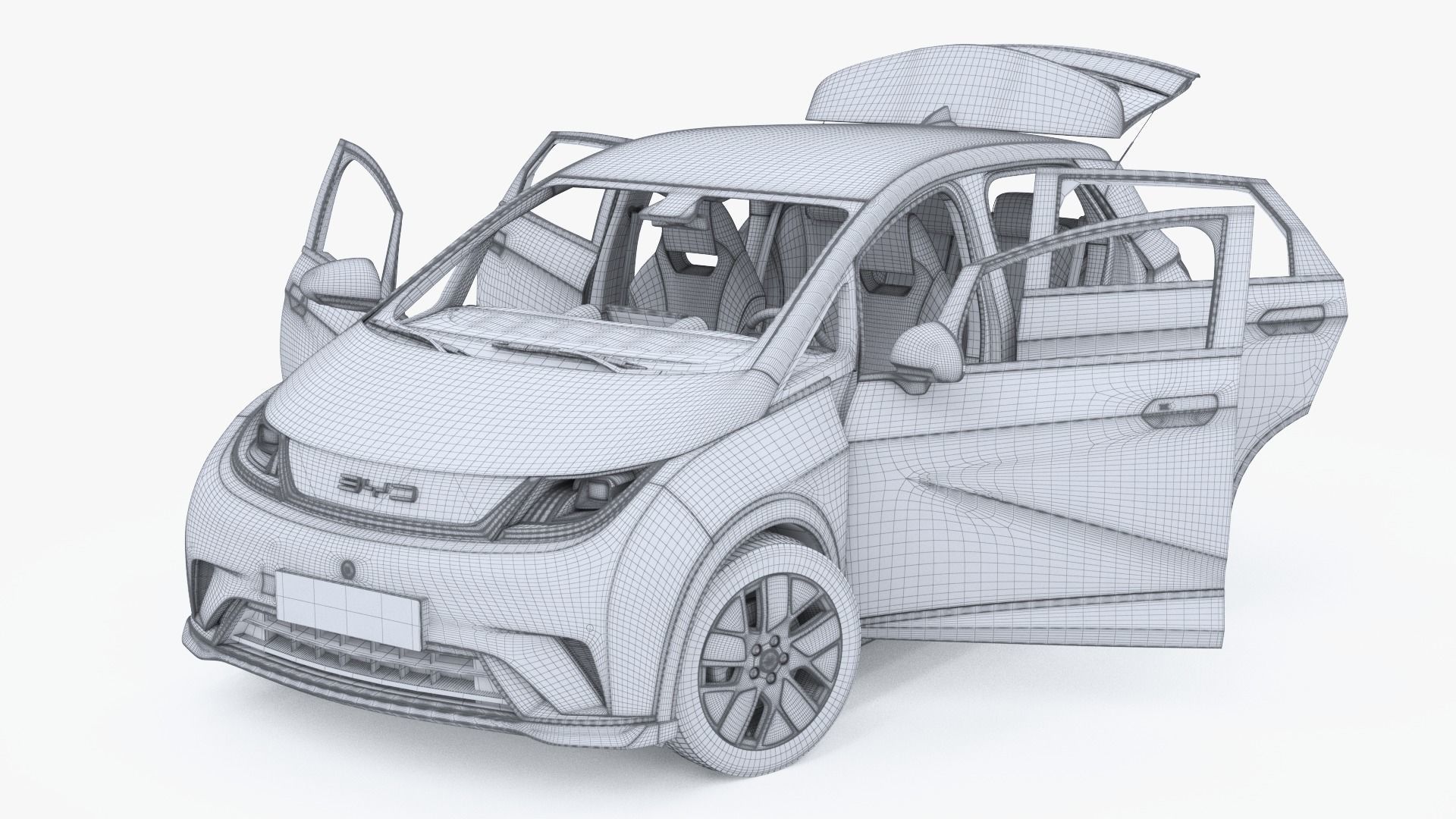 3D model BYD Dolphin EV 2023 With interior VR / AR / low-poly | CGTrader