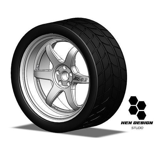 HX-02 wheels for modeler 3D model | CGTrader