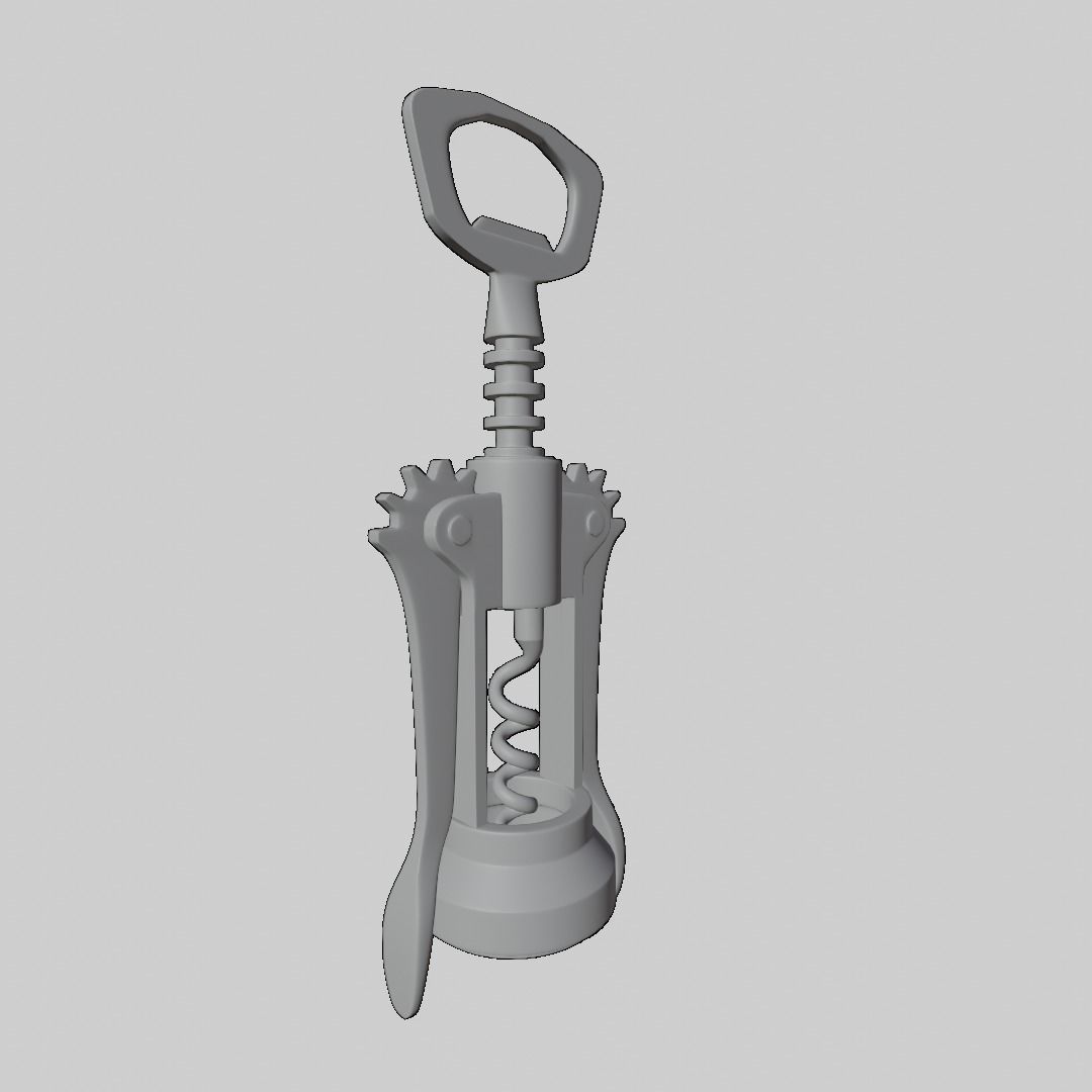 3D model Metal Corkscrew Bottle Opener 3D model VR / AR / low-poly | CGTrader