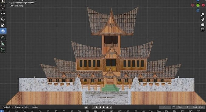 Istana melaka 3d low poly 3D model | CGTrader