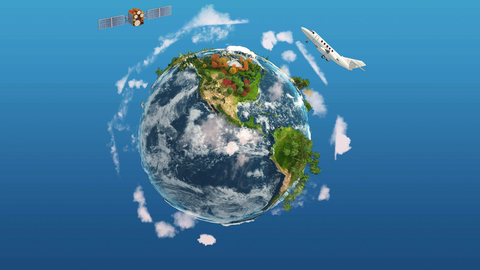 Green Ecological Earth 3D model animated | CGTrader