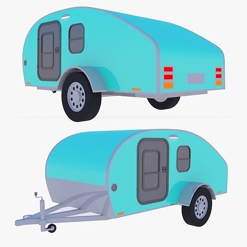 Teardrop caravan 3D model | CGTrader