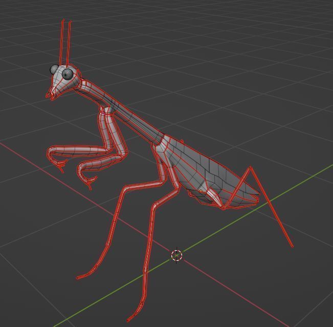 3D model Mantis low poly 3D model for 3D print VR / AR / low-poly ...
