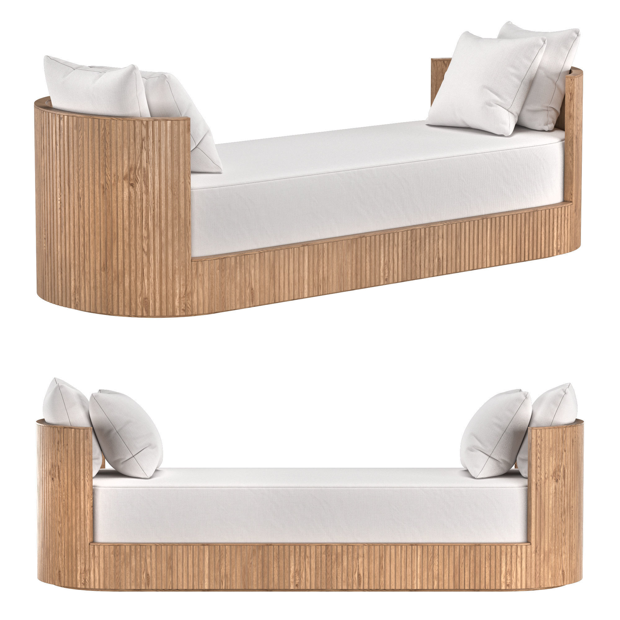 BYRON FABRIC DOUBLE-ARM DAYBED 3D model | CGTrader