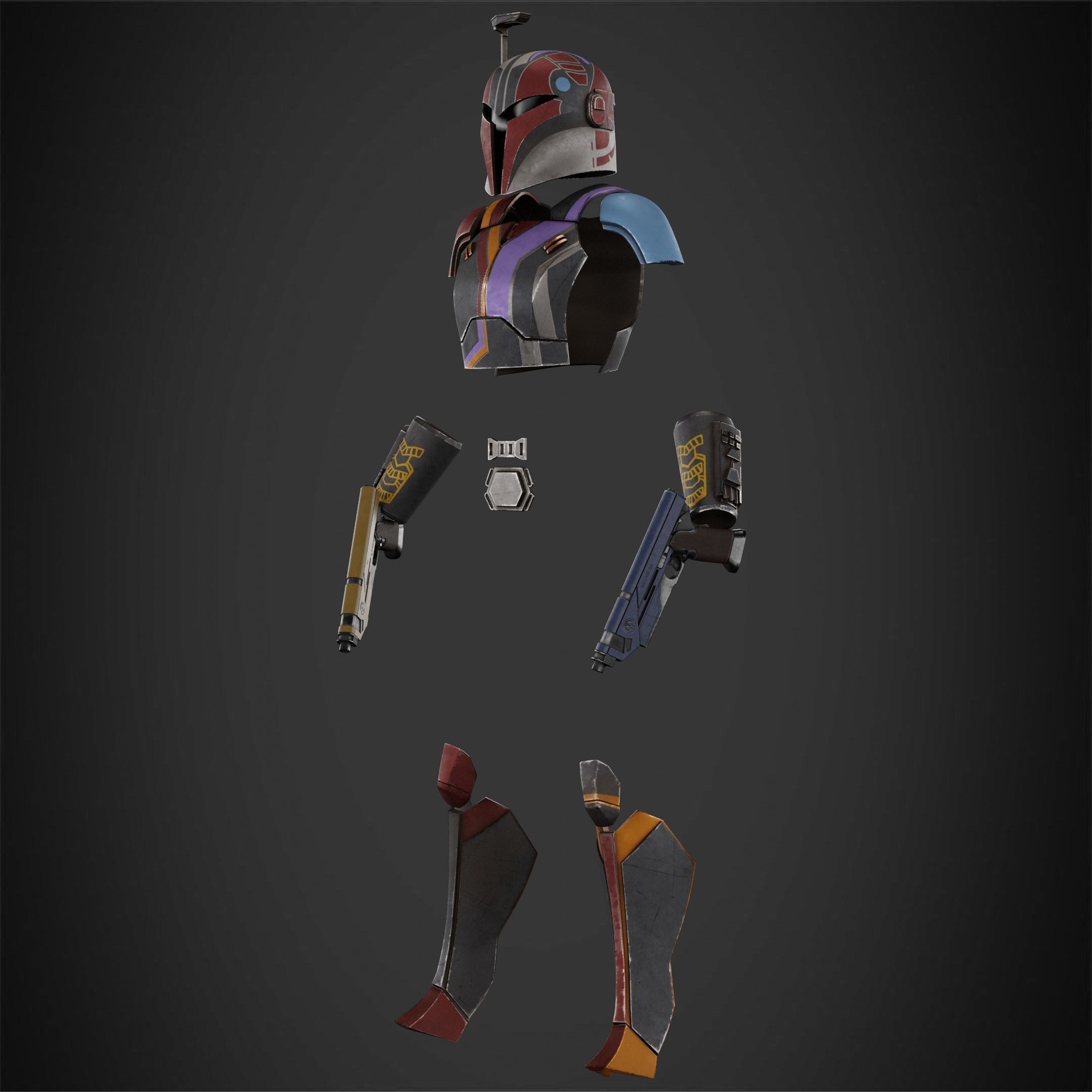 Sabine Wren Full Armor with Westar for Cosplay 3D Model Collection 3D ...