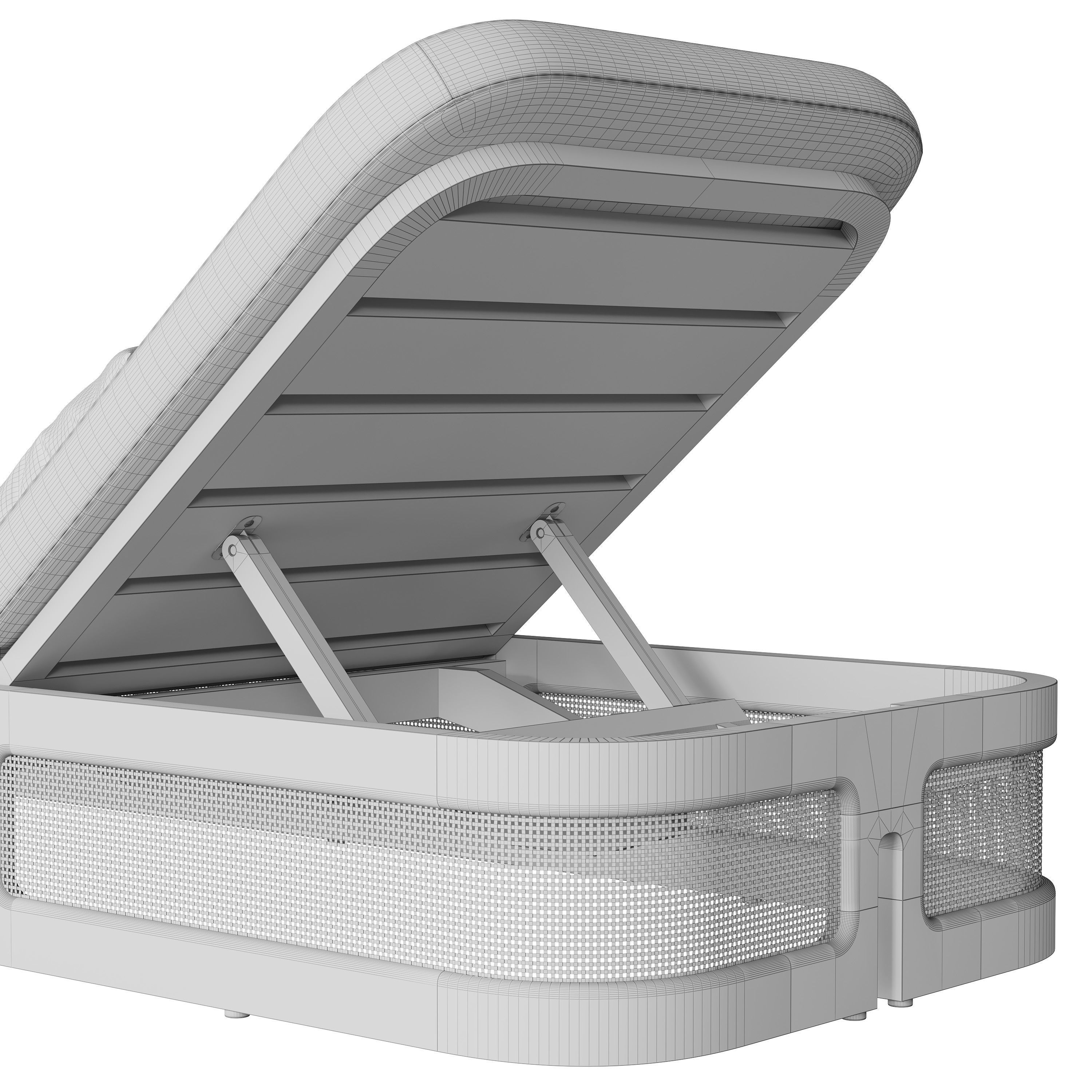 RH TRIESTE TEAK CHAISE 3D model | CGTrader