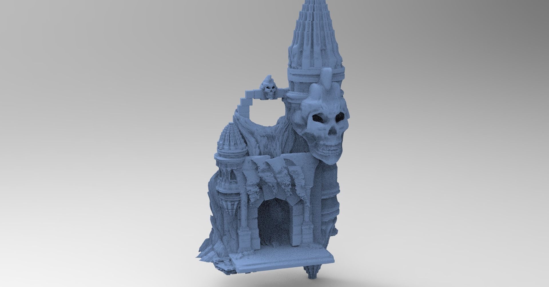 Witches wood scull tower 3D model | CGTrader