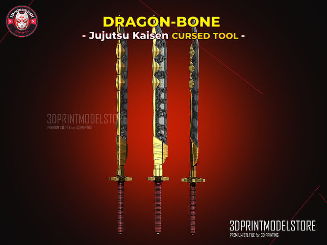 Dragon-Bone Cursed Tool - Jujutsu Kaisen - Maki Weapon 3D model 3D ...