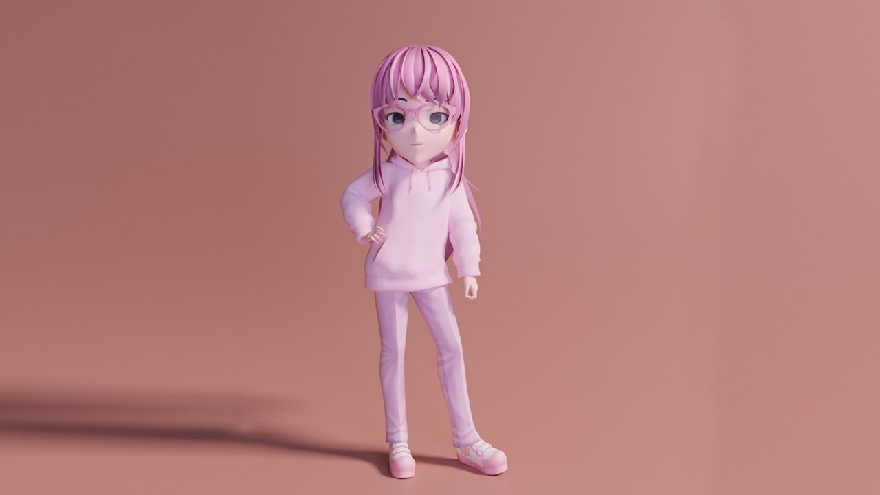 3D model VrChat Avatar Rex Girl V1 VR / AR / low-poly | CGTrader