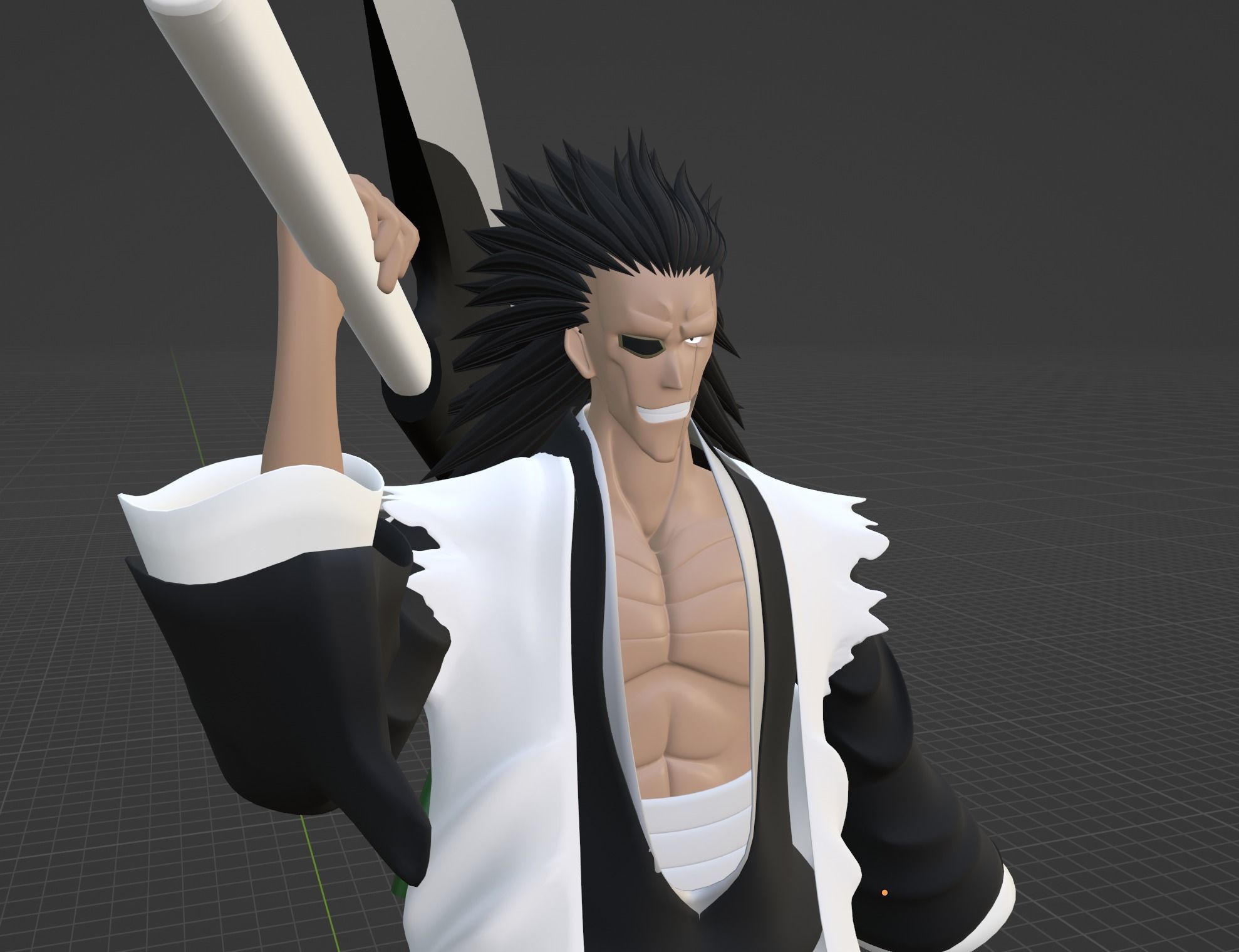 Kenpachi Zaraki Bleach 3d Model Rigged Cgtrader