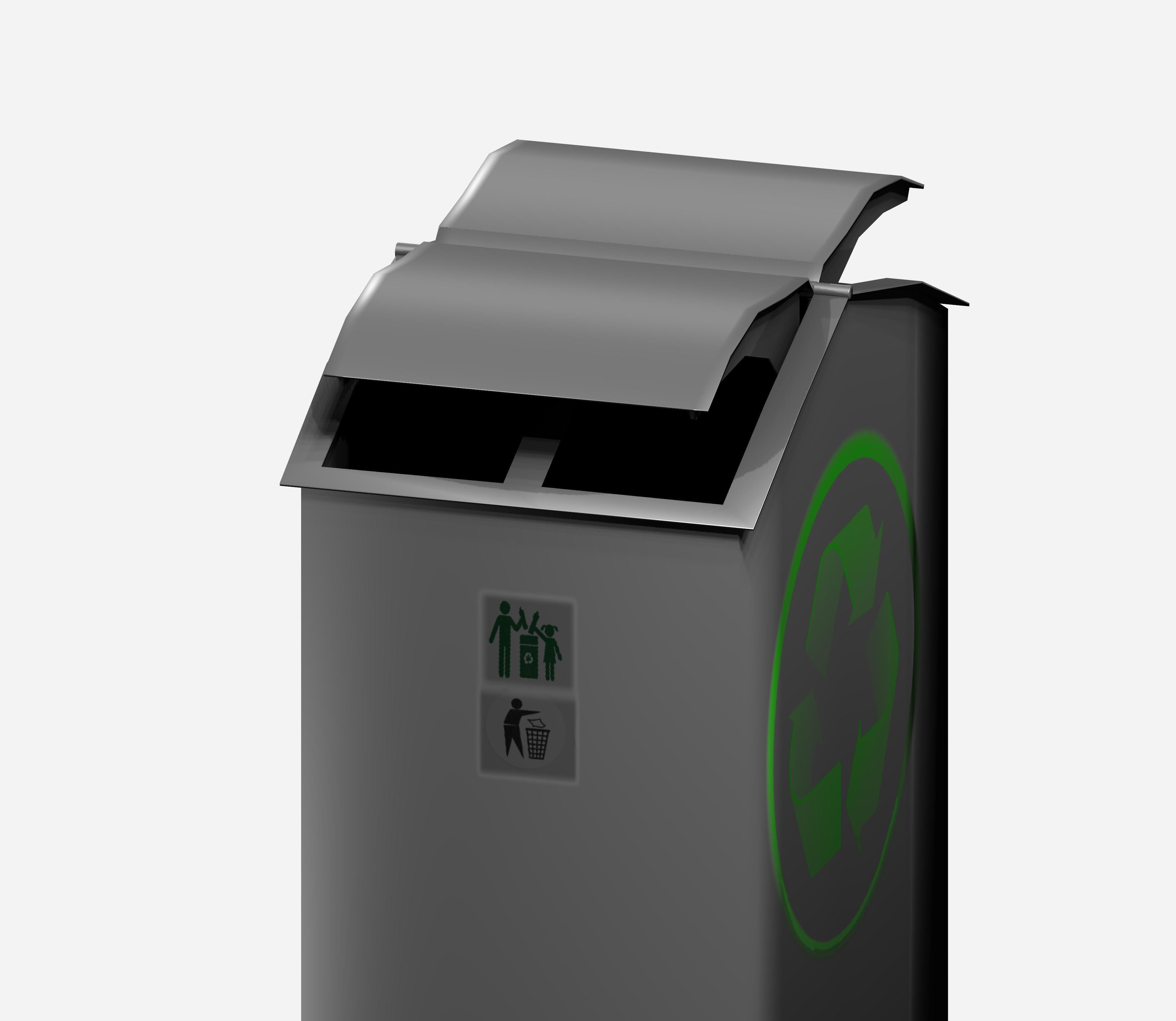 3D model Metal box type metal dust bin VR / AR / low-poly | CGTrader