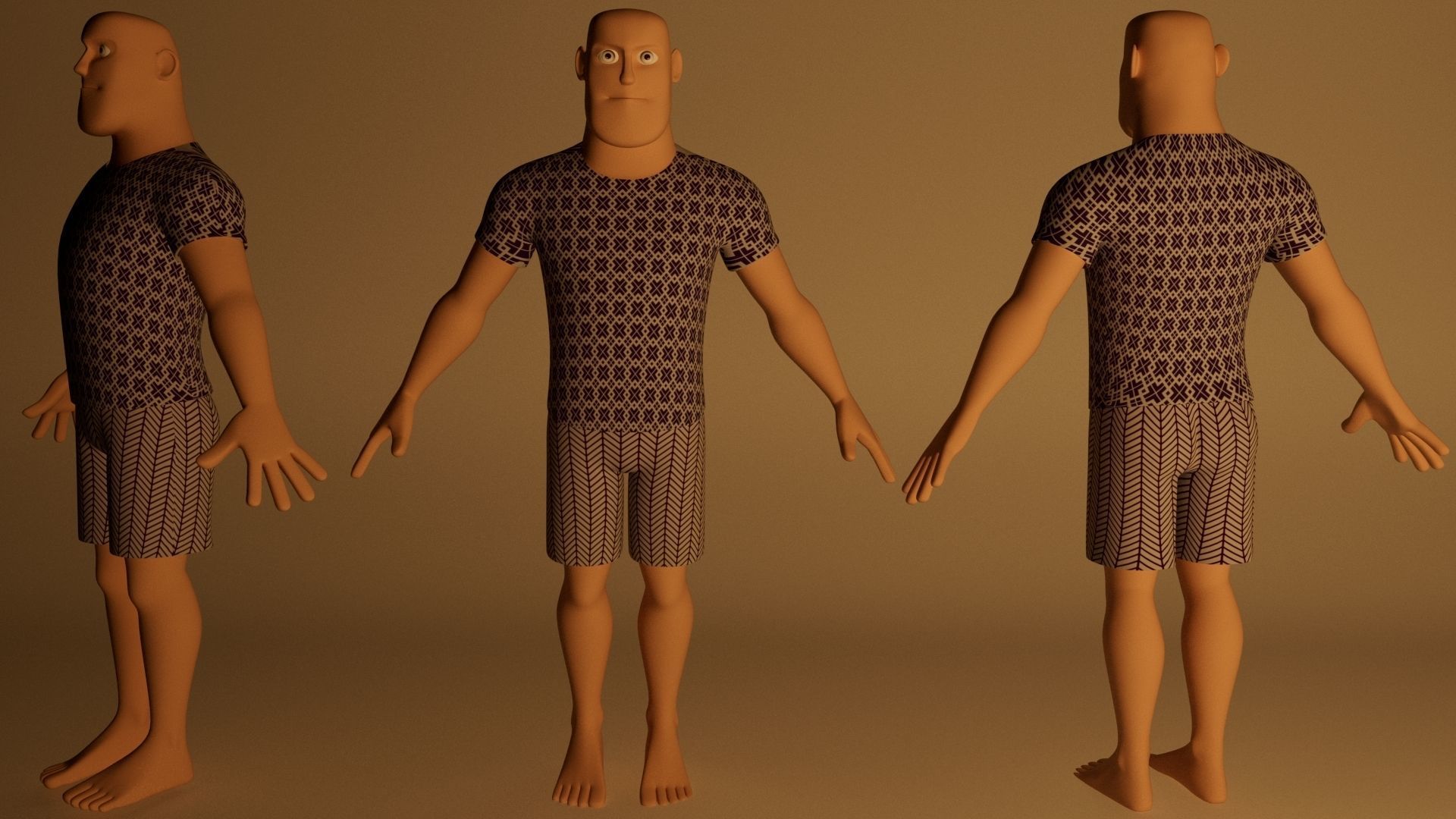 3D model 3d Stylized male character VR / AR / low-poly | CGTrader