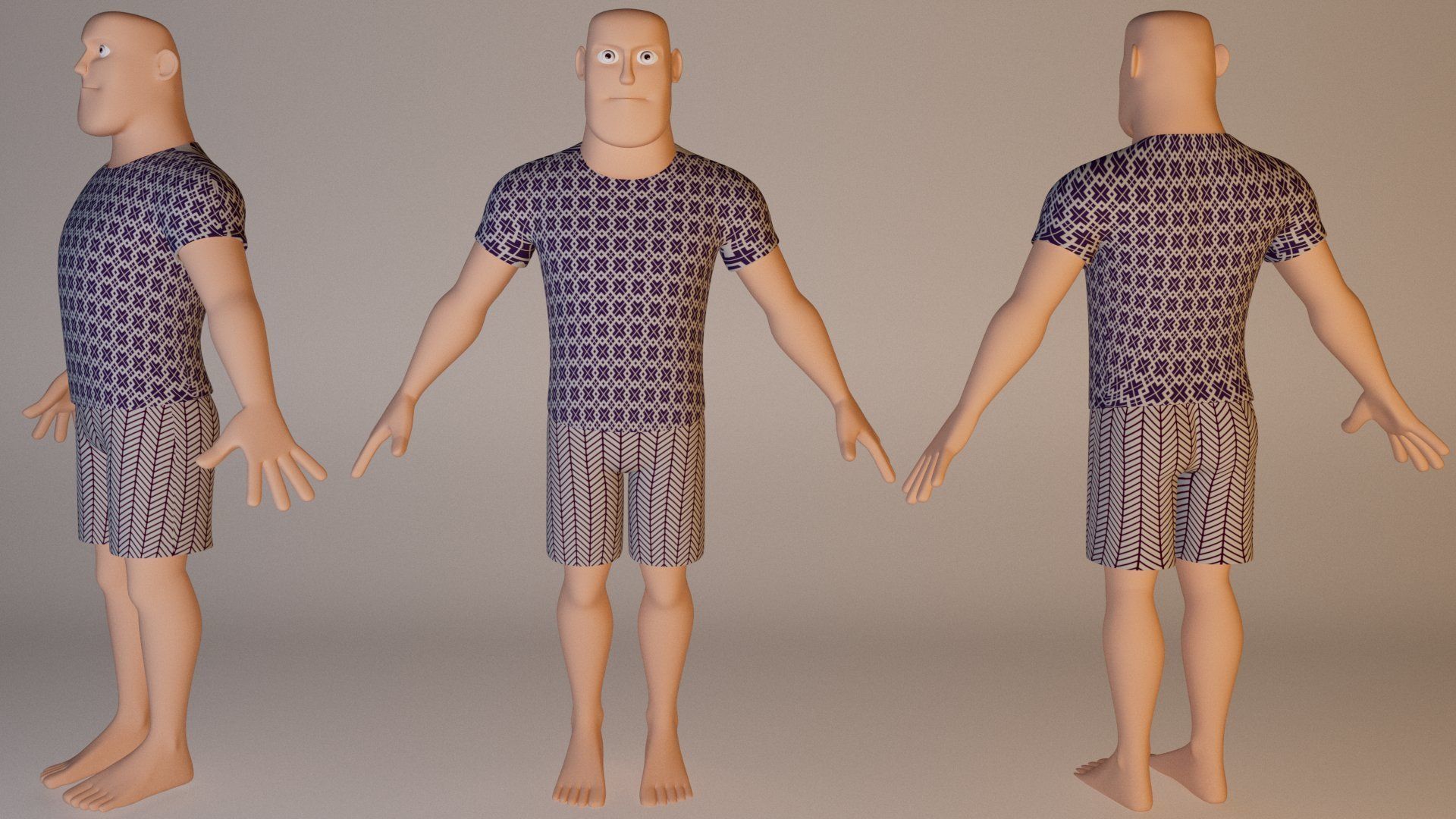 3D model 3d Stylized male character VR / AR / low-poly | CGTrader