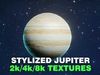 3D model Stylized Planet Jupiter 3D Model 2k 4k 8k Textures VR / AR ...